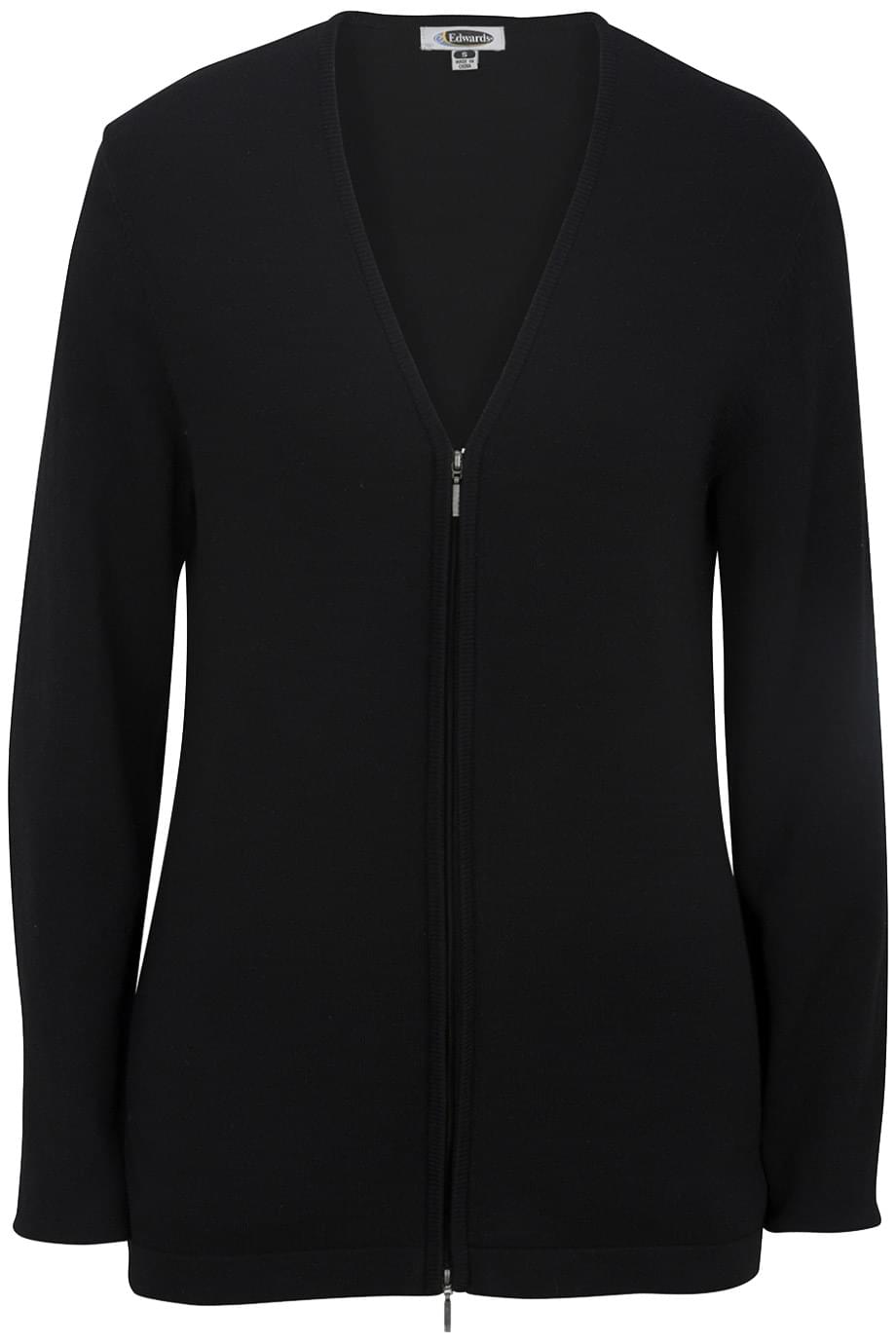 Edwards Ladies Full Zip V-Neck Cardigan Sweater [#7062]. Live Chat for