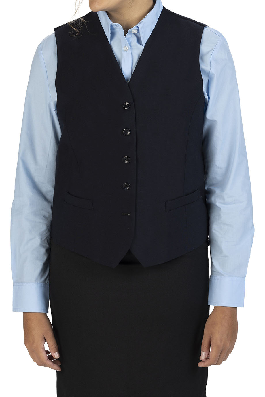 Edwards Ladies High-Button Vest [#7633]. Live Chat for Bulk Discounts