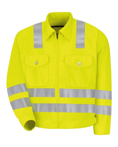 Red Kap Hi-Visibility Ike Jacket - Tall Sizes JY32T