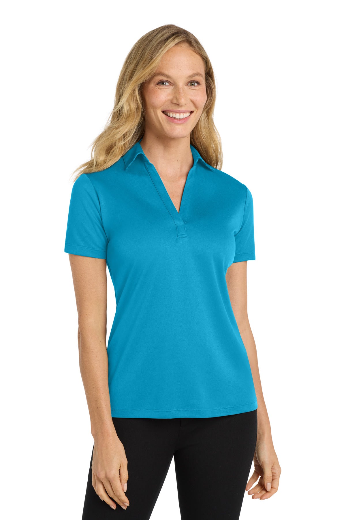 Port Authority ® Women's Silk Touch™ Performance Polo. L540 - Parcel Blue