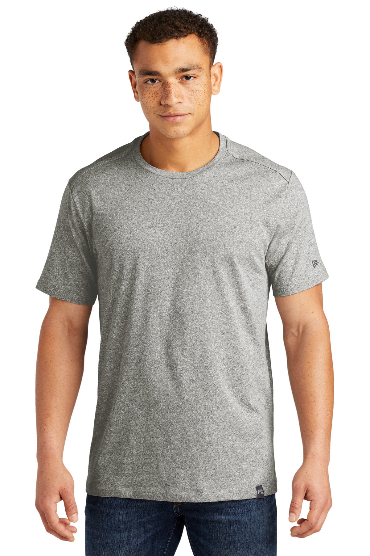 New Era ® Heritage Blend Crew Tee. NEA100 - Light Graphite Twist