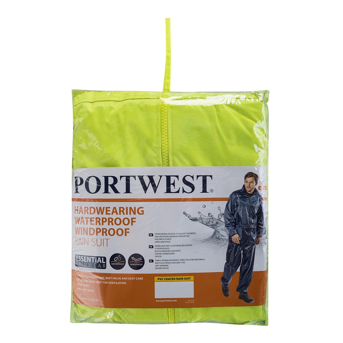 L440-Yellow. Essentials Rainsuit (2 Piece Suit). Live Chat for Bulk Di