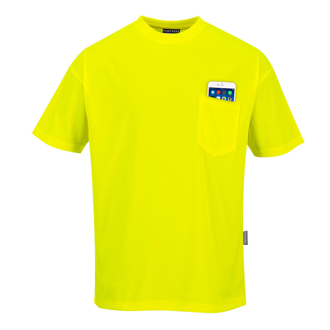 S578-Yellow. Non ANSI Pocket Short Sleeve T-Shirt. Live Chat for Bulk